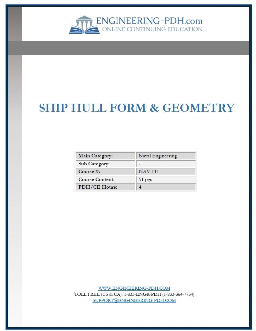 NAV-111 (4 Hrs) - Ship Hull Form & Geometry